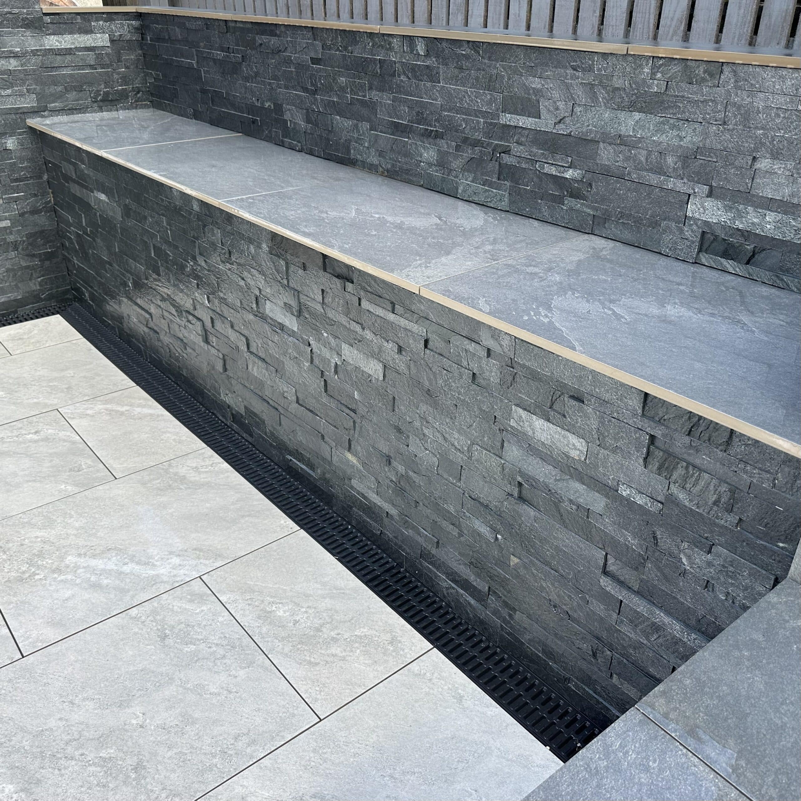 Z Split Face Stone Wall Tiles - Silver Grey - Port Stone