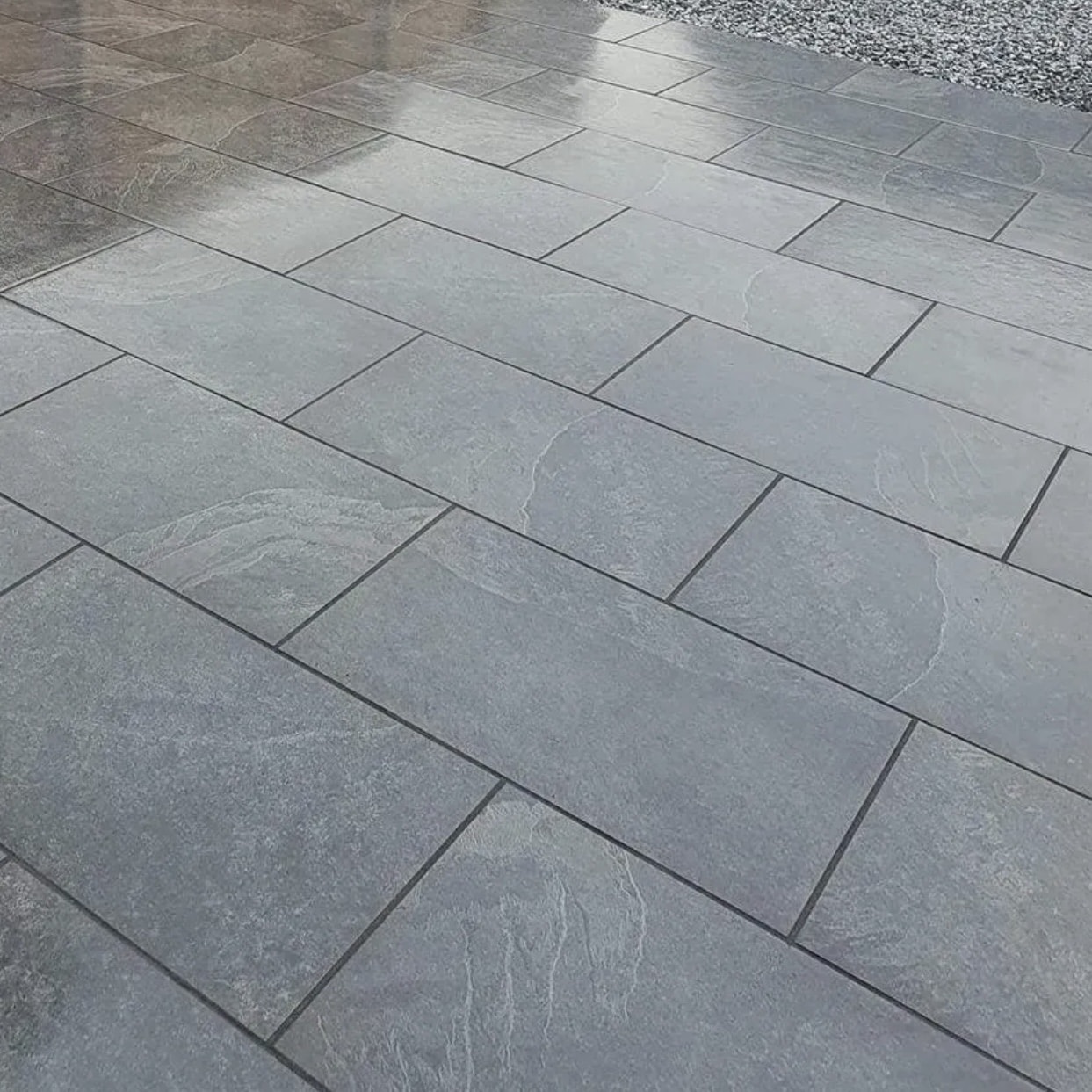 Outdoor Porcelain Tiles - Black Slate - Port Stone